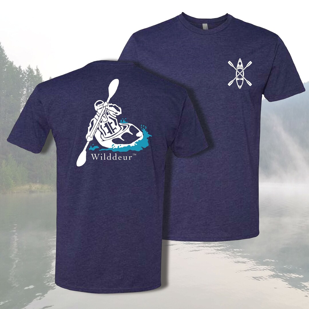 Male Kayaking T-shirt Front and Back Kayaking T-shirt Rafting T-shirt ...