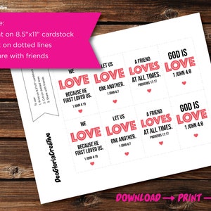 Bible Verse Valentines Printables - Etsy