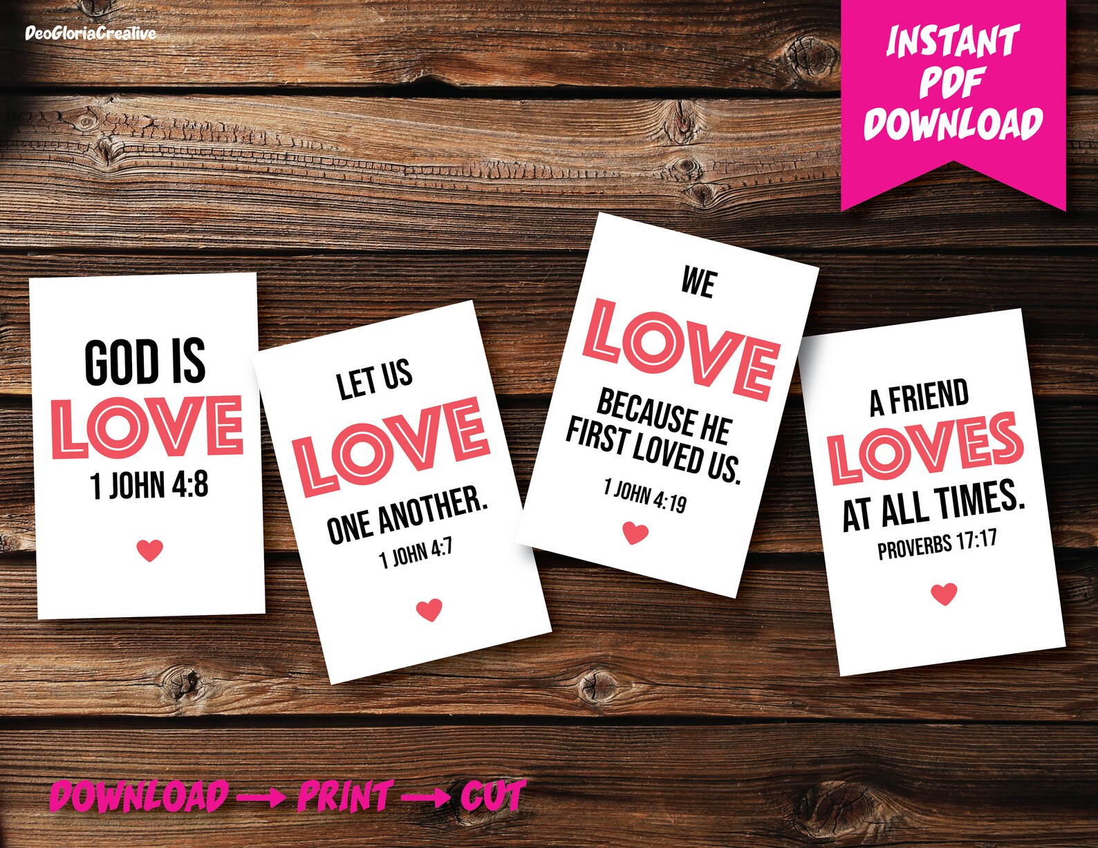 Bible Verse Valentines Printables - Etsy
