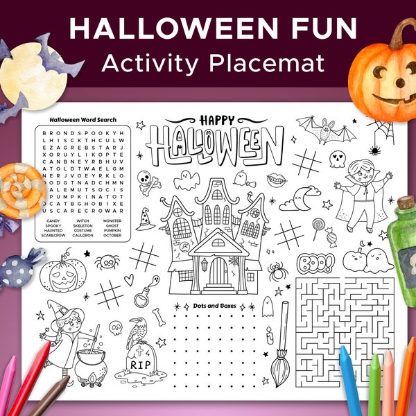 Halloween Placemat - Etsy