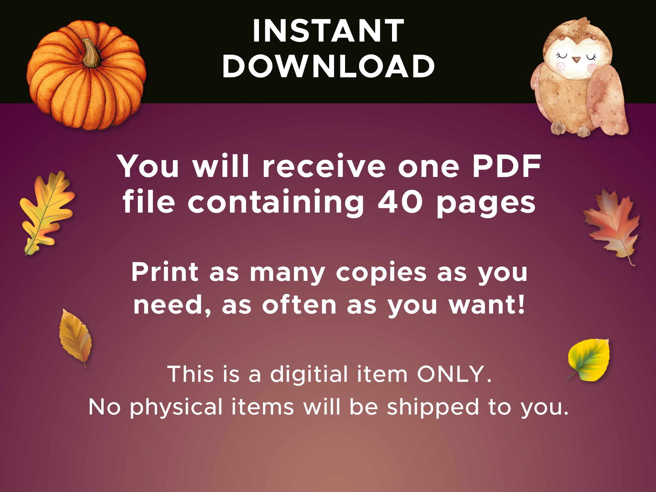 Fall Themed Kids Activity Sheets, 40 Page Bundle, Printable, Coloring ...