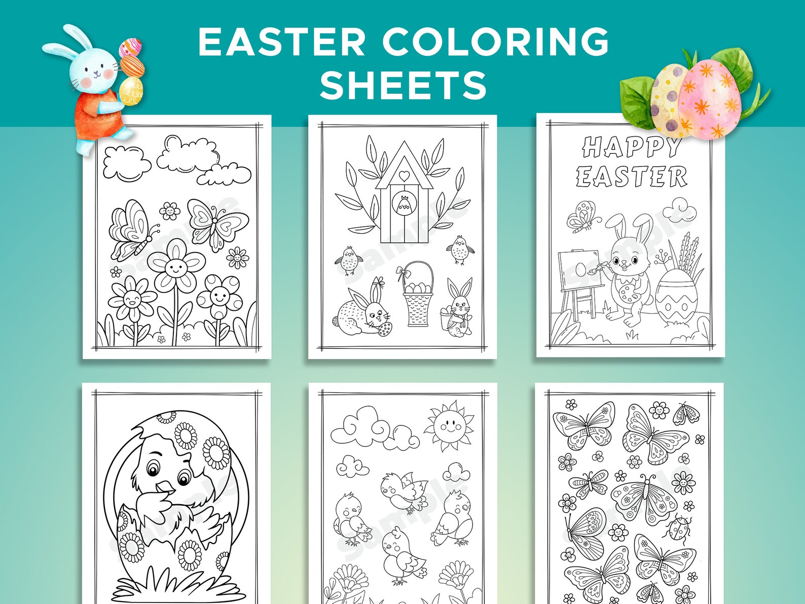 Easter Activity Sheets, 25 Pages, Printable, Easter Kids Activities ...