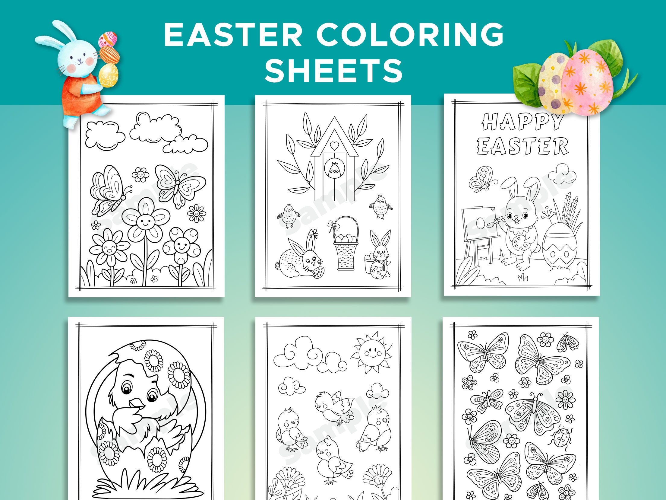 Easter Activity Sheets, 25 Pages, Printable, Easter Kids Activities ...