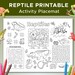 Reptile Themed Activity Sheet, Reptile Coloring Sheet, Reptile Party ...