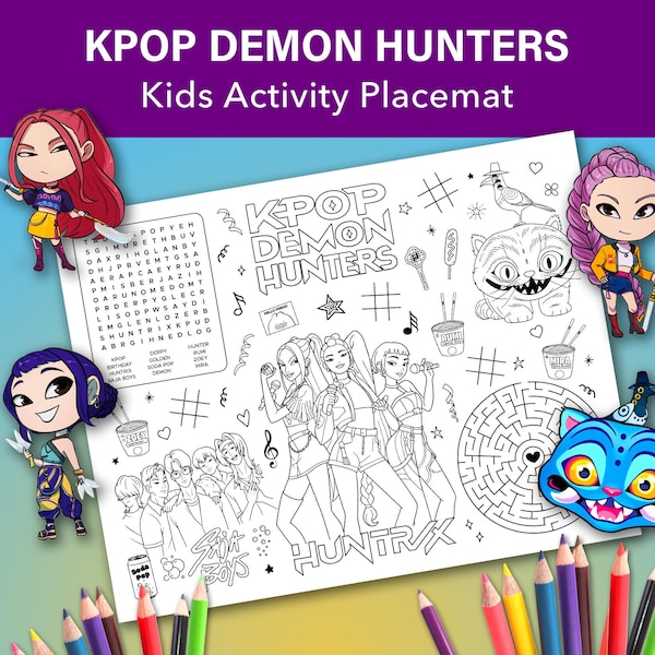 Kpop Demon Hunters Activity Worksheets - Etsy UK