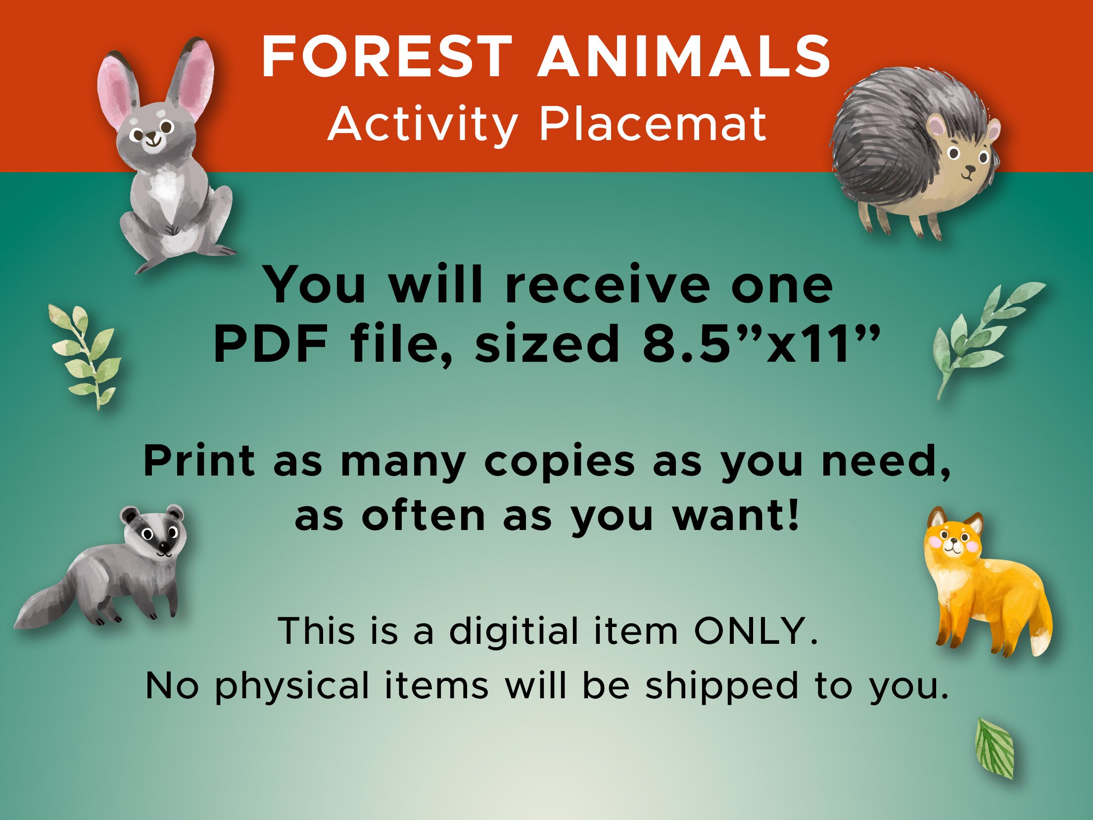 Forest Animals Themed Activity Sheet, Forest Animals Coloring Sheet ...