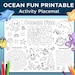 Ocean Themed Activity Sheet, Sea Creature Coloring Sheet, Under the Sea ...