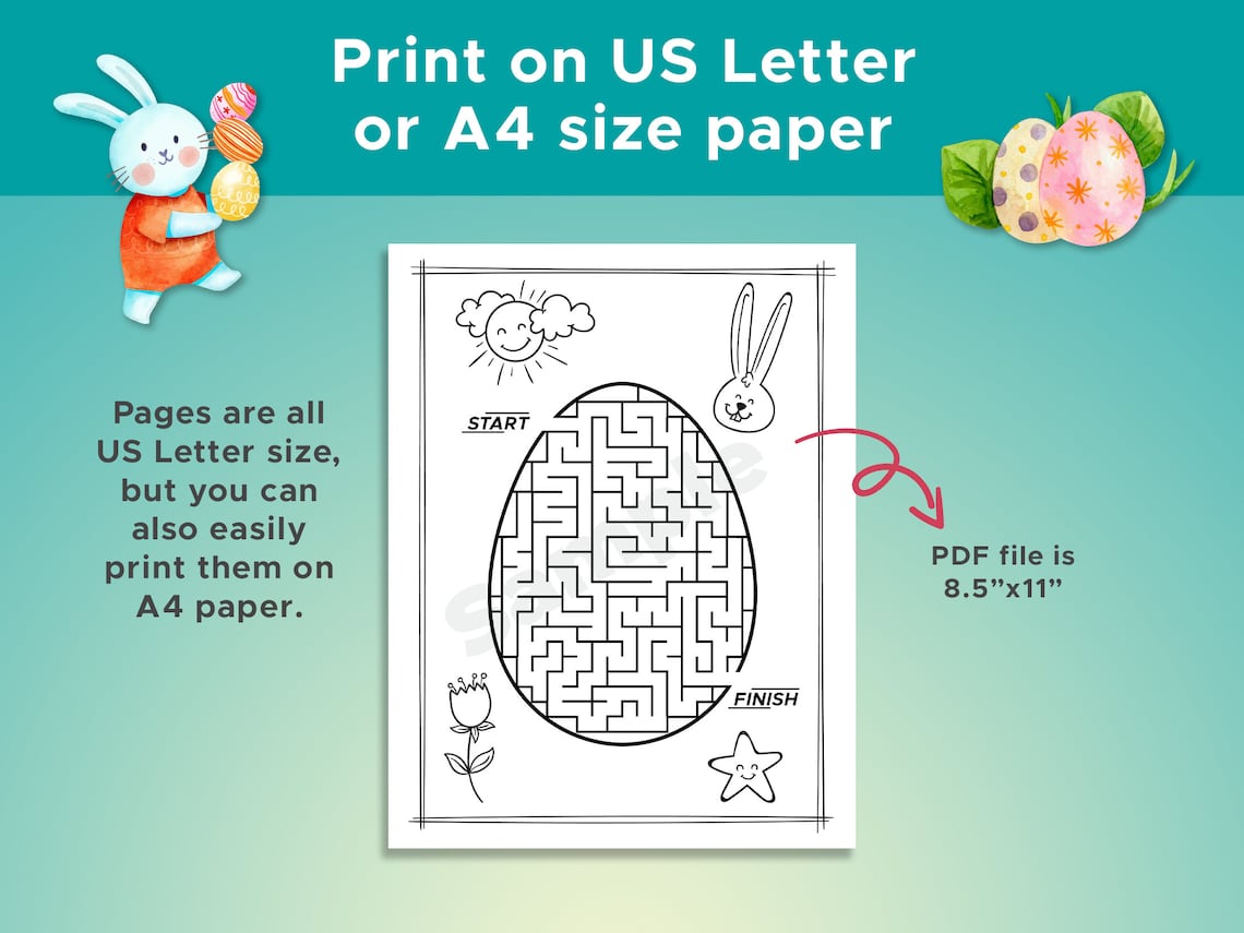 Easter Activity Sheets, 25 Pages, Printable, Easter Kids Activities ...