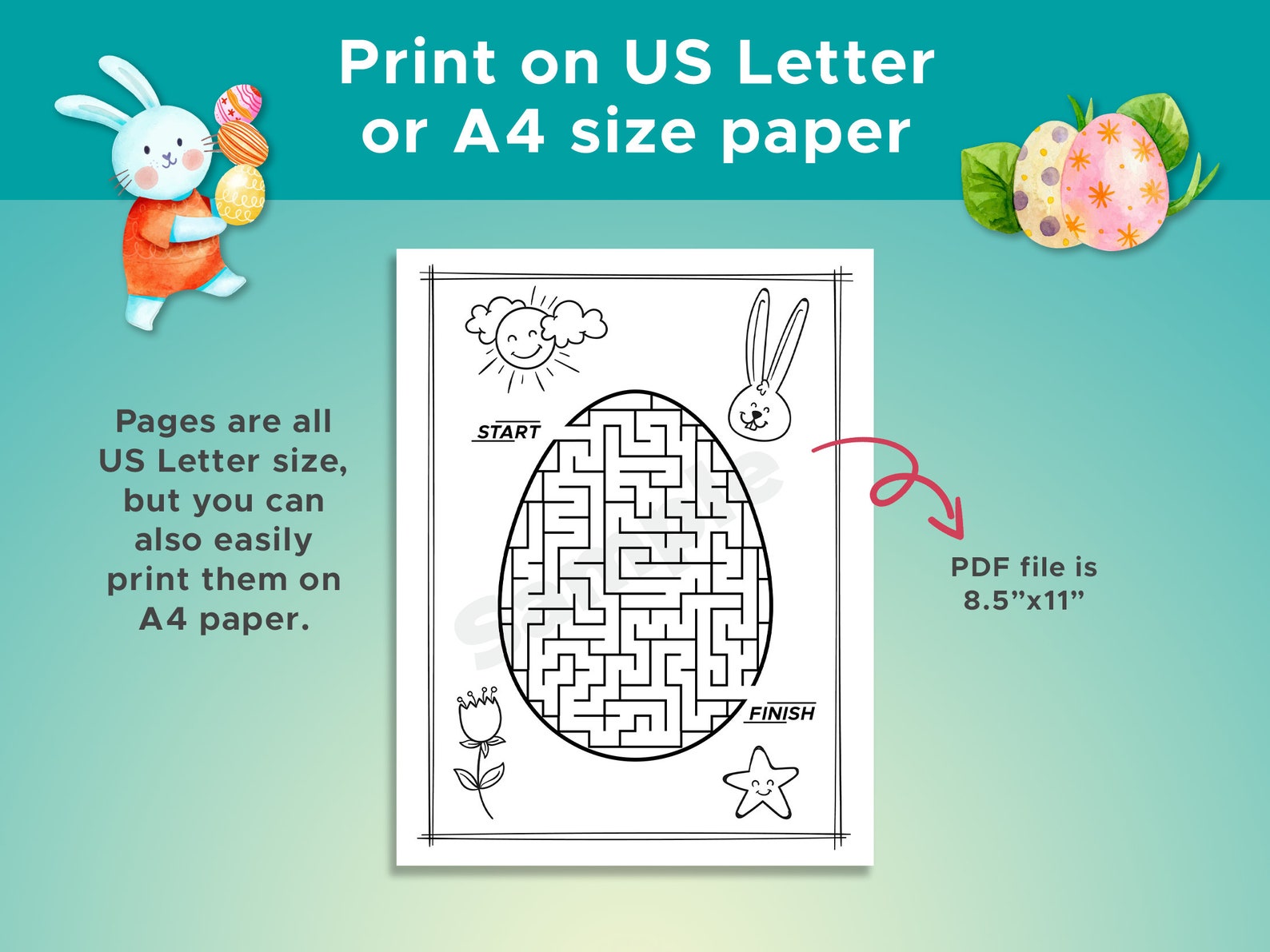 Easter Activity Sheets, 25 Pages, Printable, Easter Kids Activities ...