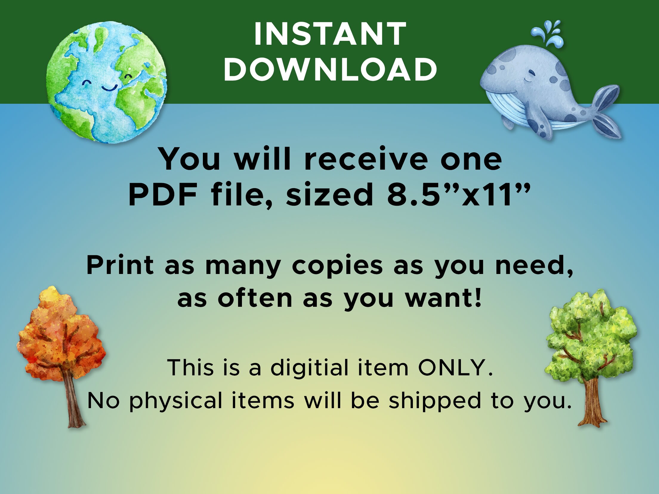 Earth Day Themed Activity Sheet, Eco-friendly Party Placemat ...