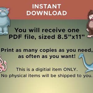 Cryptid Themed Kids Activity Sheet, Legendary Creatures Coloring Sheet ...