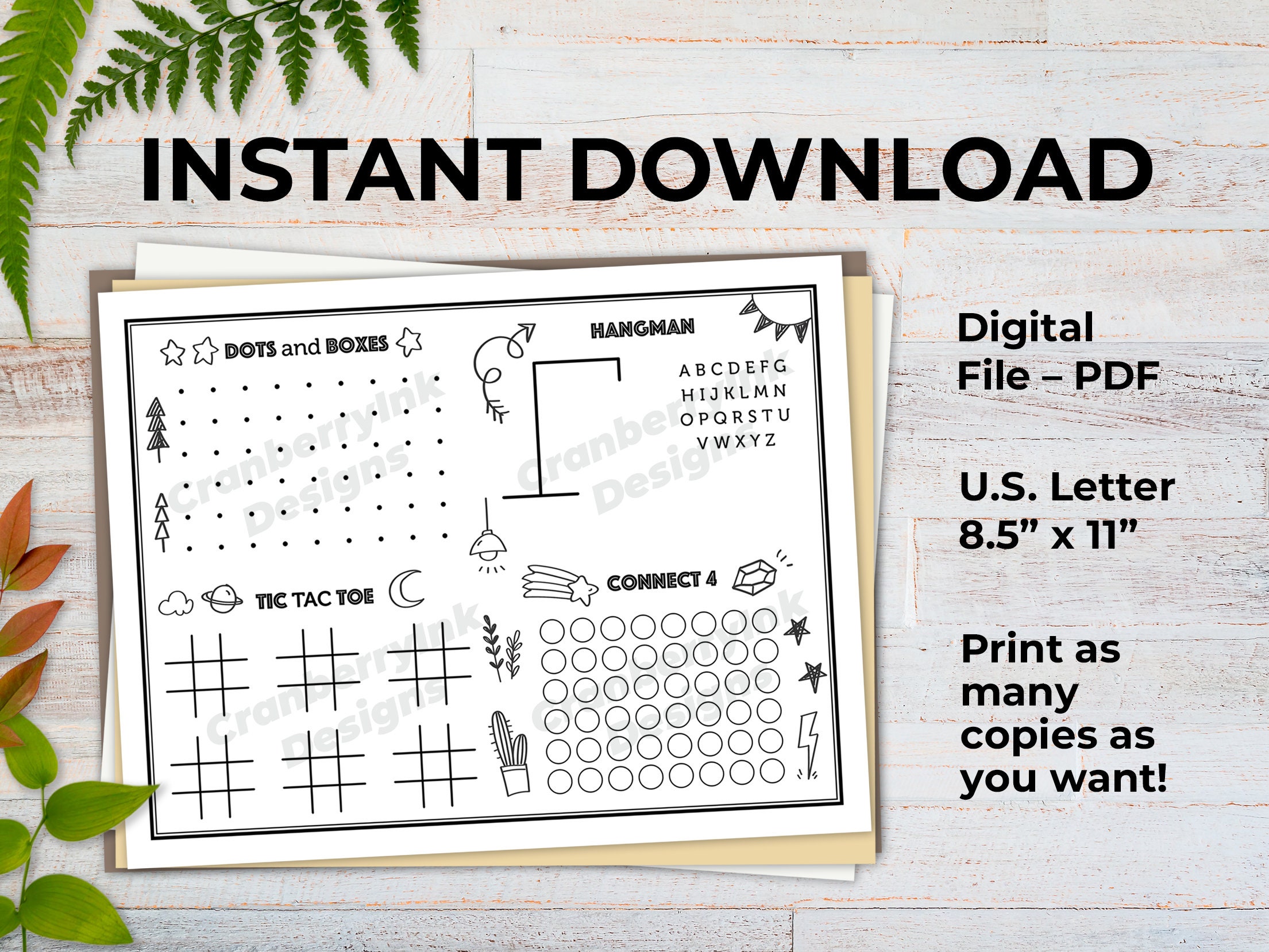 Kids Activity Sheet Placemat, Good for Restaurants, Weddings, Parties ...