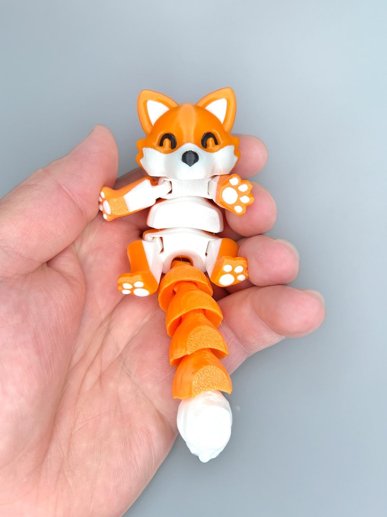 Articulated Fox 3D Print, Fidget, Desk Buddy - Etsy