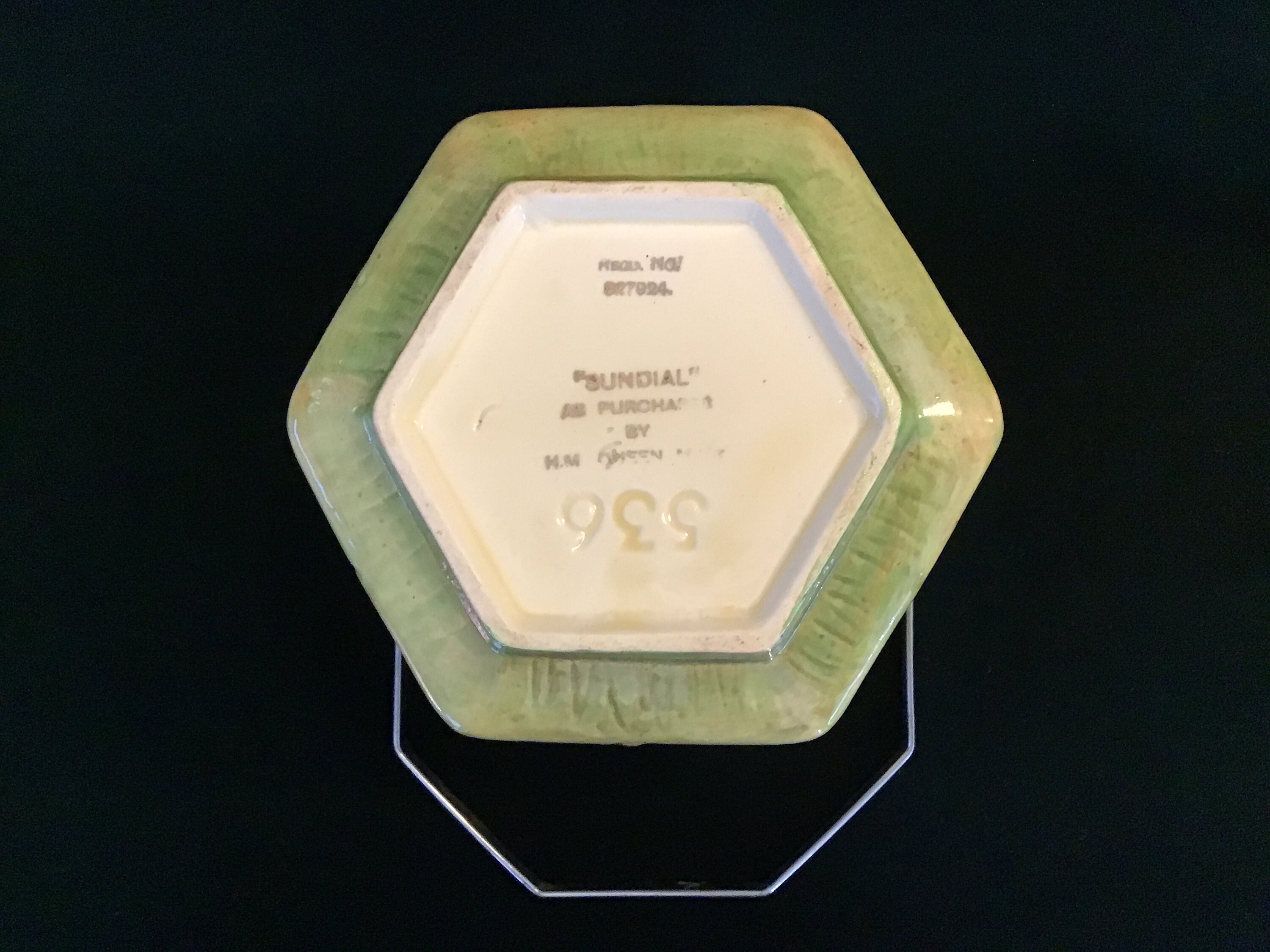 Antique 1930’s Beswick Pottery Art Deco “sundial” Hexagon Biscuit/tea ...