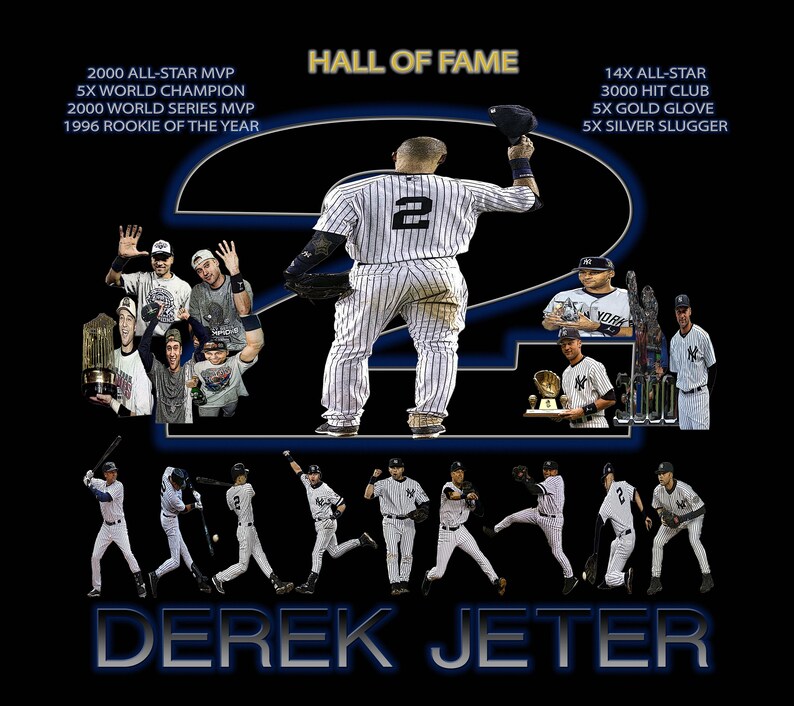 Derek Jeter Retro Canvas - Etsy