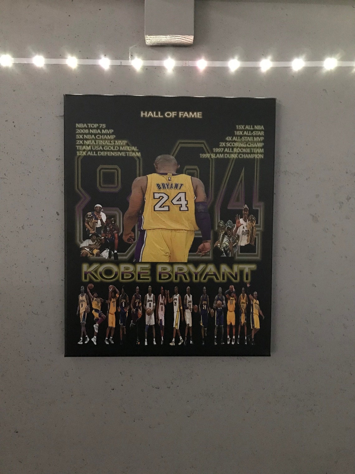 Kobe Bryant Retro Canvas - Etsy