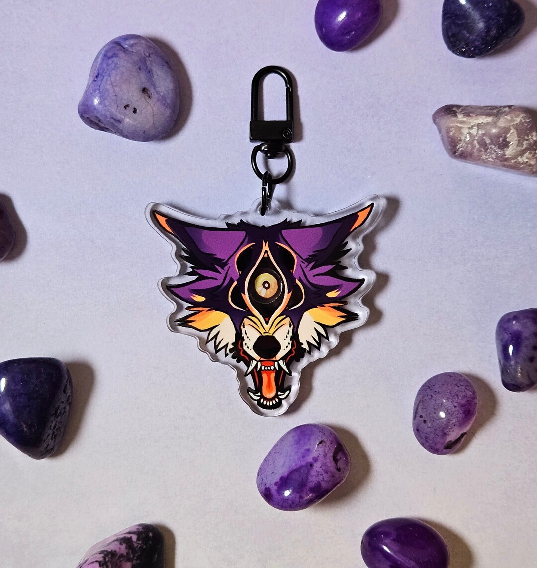 Cyclops Wolf Shaker Keychain - Etsy