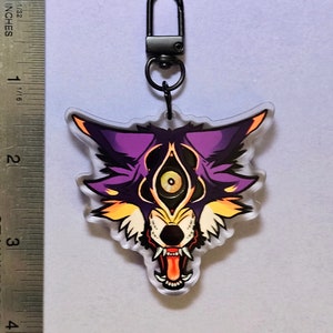 Cyclops Wolf Shaker Keychain - Etsy