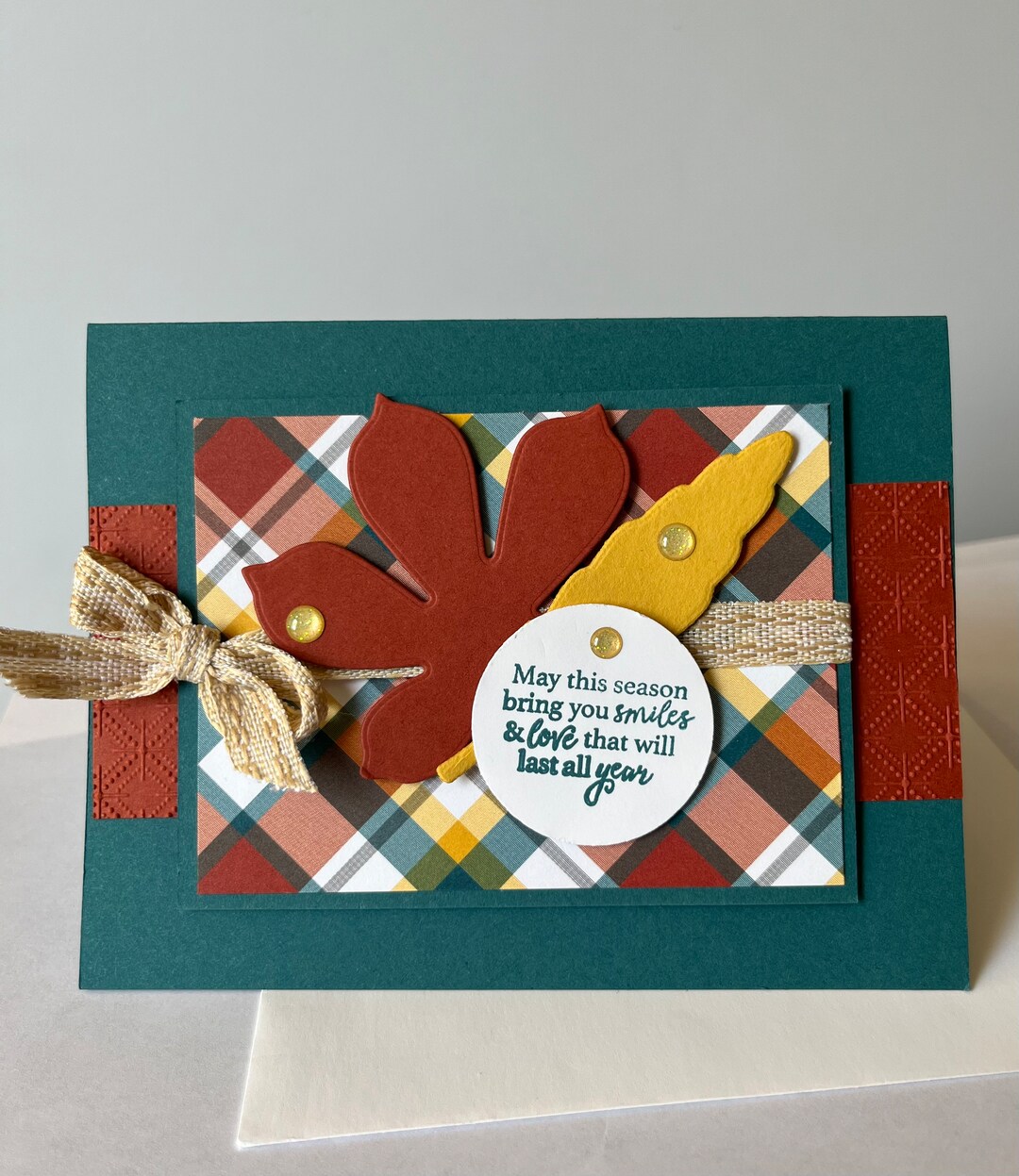 Fall Leaves Handmade Greeting Card - Etsy