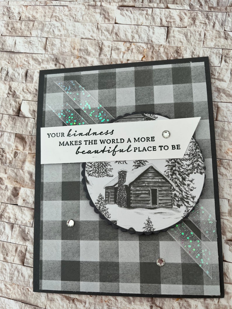 Cozy Cabin Christmas Greeting Card - Etsy