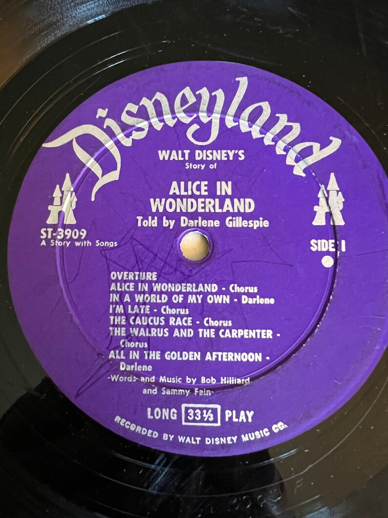 Walt Disney’s Alice in Wonderland Record Album - Etsy