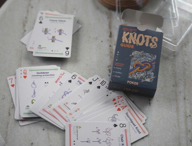 Knot Cheat Cards Deck: 54 Playing Cards (poker Set) - Outdoor Survival ...