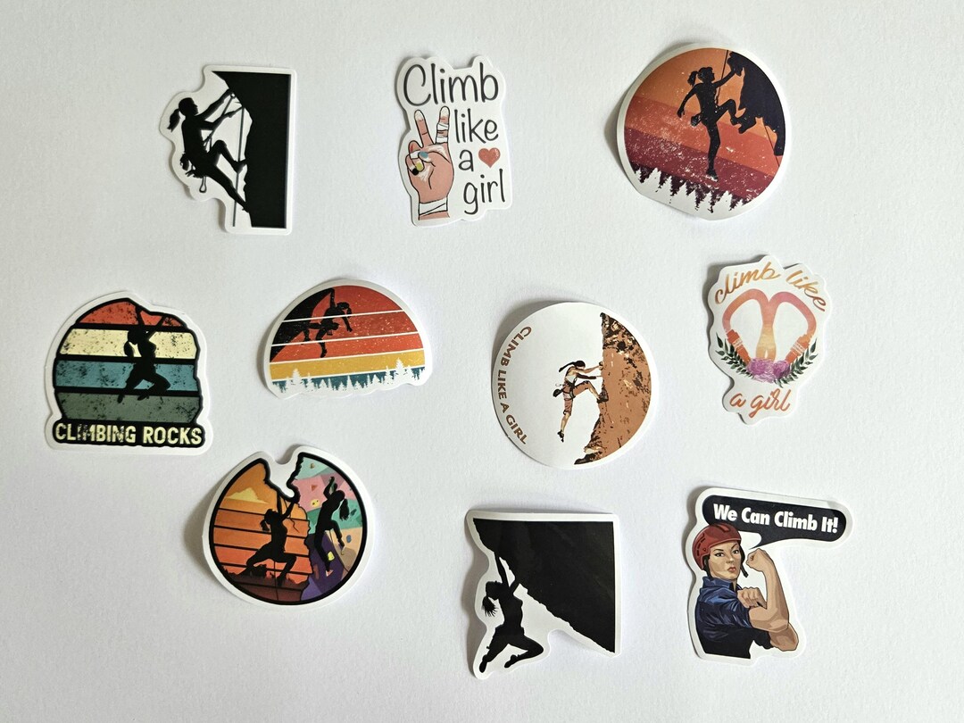 Girl Power NEW STICKER SET: Climbing Stickers. Unique Stickers for ...