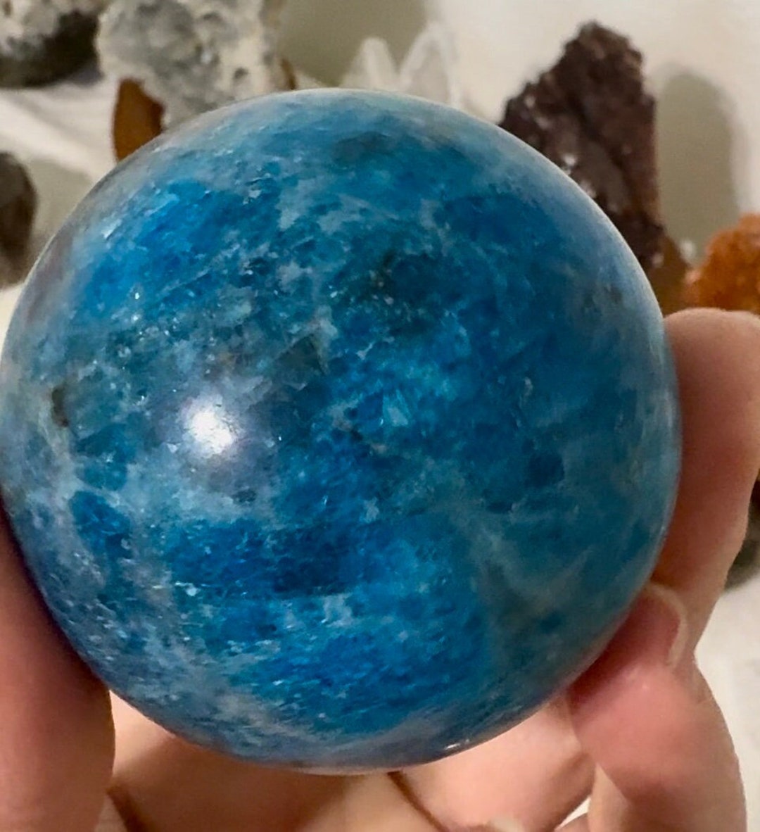 Blue Apatite Sphere - Etsy
