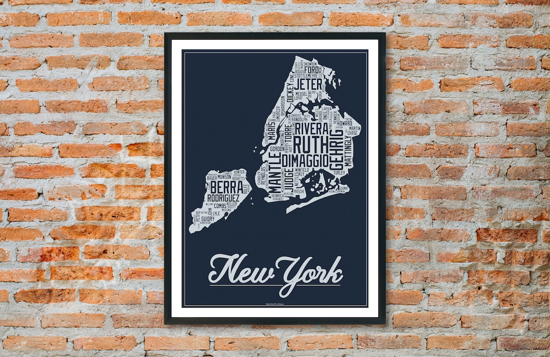 New York Yankees Map Poster - Etsy