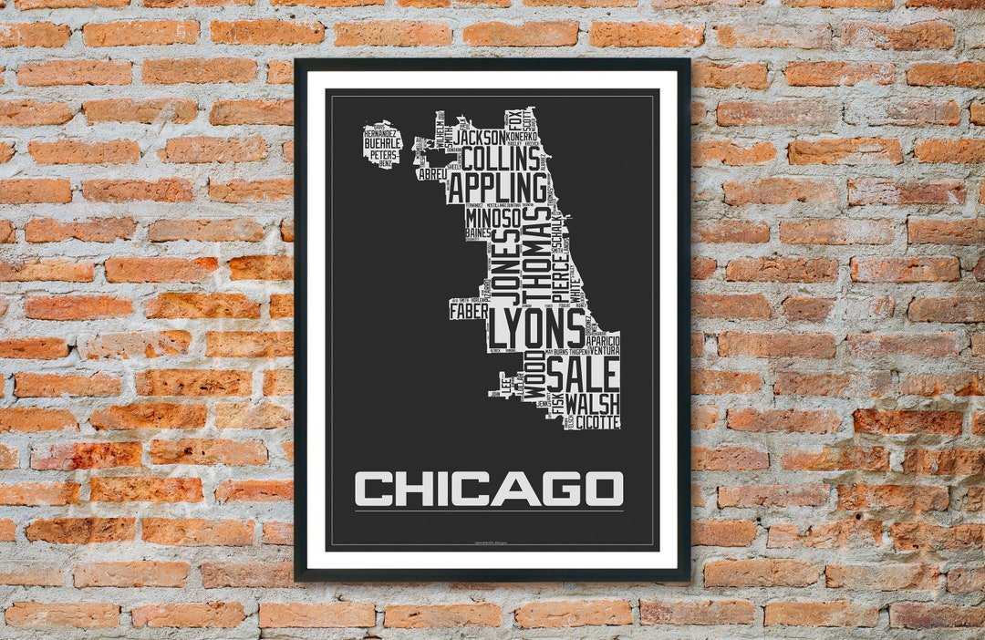 Chicago White Sox Map Poster - Etsy