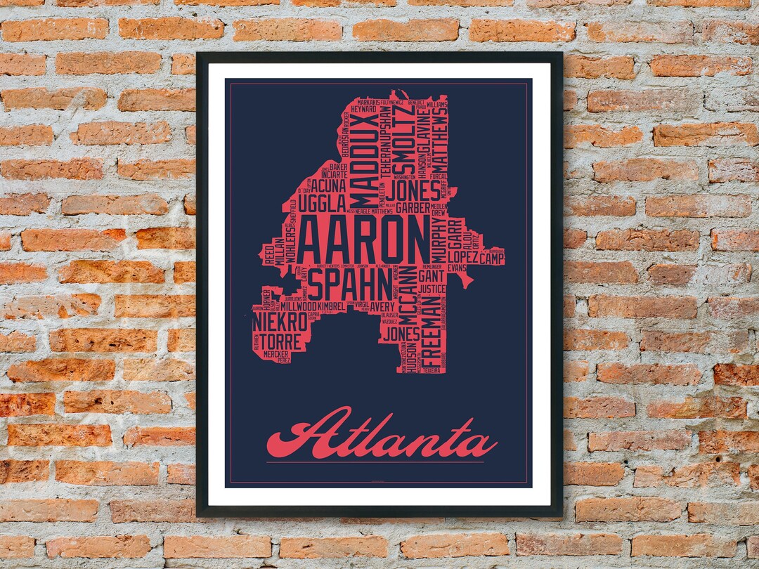 Atlanta Braves Map Poster - Etsy