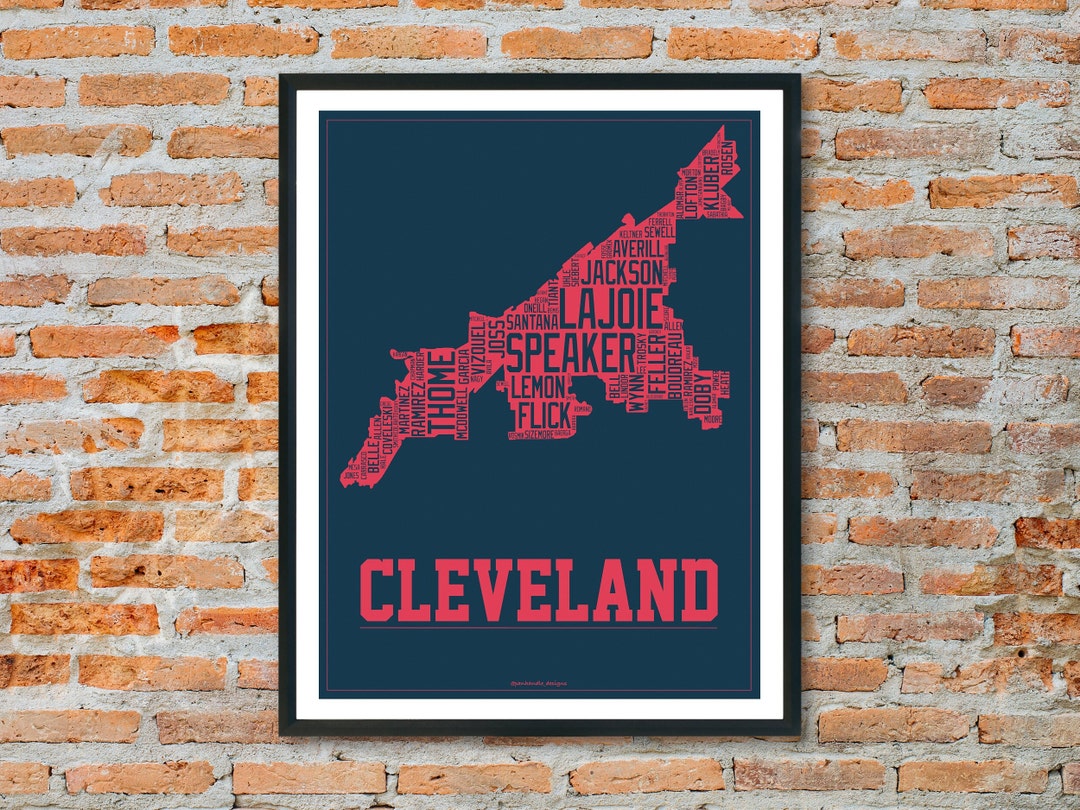 Cleveland Guardians Map Poster - Etsy