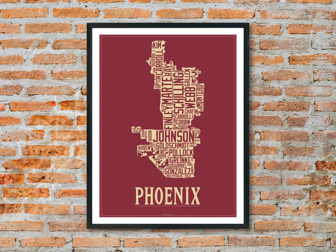 Diamondbacks Player Map Poster - Etsy
