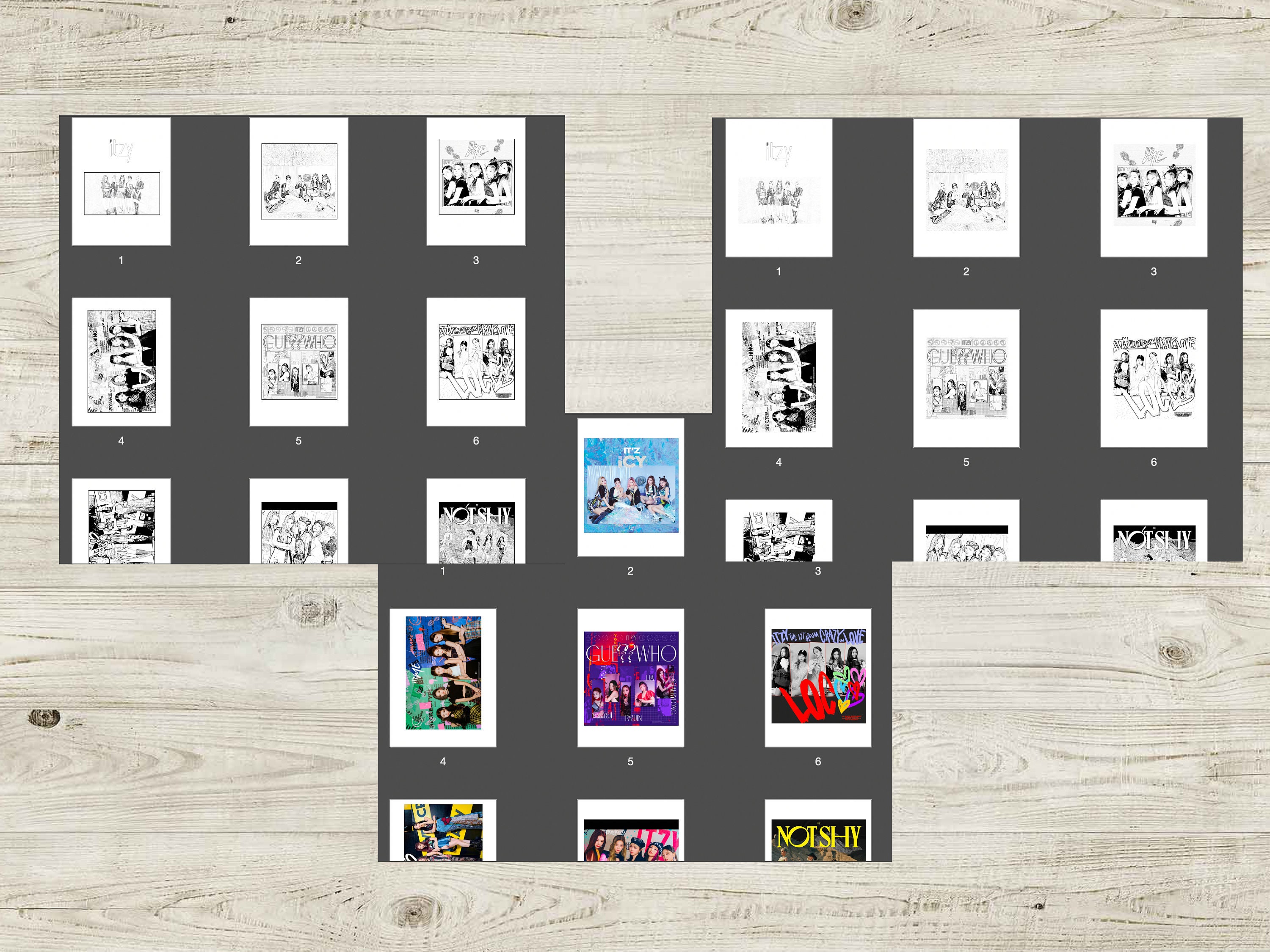 ITZY Grayscale Coloring Book 12 Kpop Coloring Pages Digital - Etsy