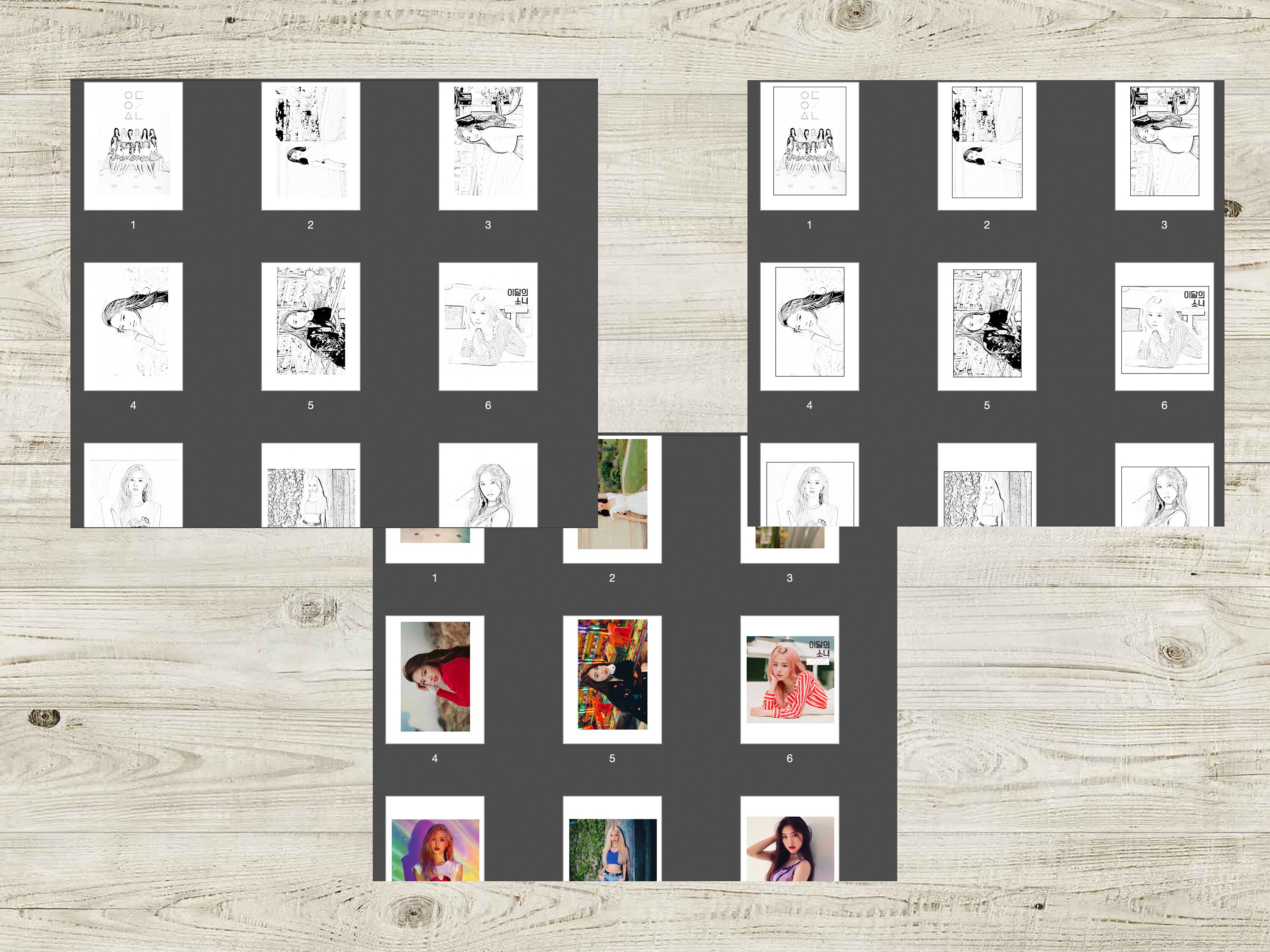 LOONA Grayscale Coloring Book, 22 Kpop Coloring Pages, Digital Download ...