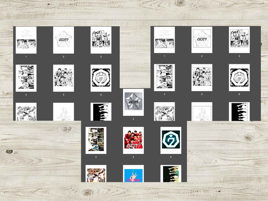 GOT7 Grayscale Coloring Book 36 Kpop Coloring Pages Digital - Etsy