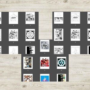 GOT7 Grayscale Coloring Book 36 Kpop Coloring Pages Digital - Etsy