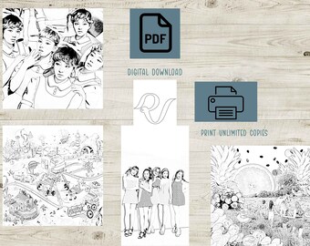 Velvet Coloring Pages - Etsy