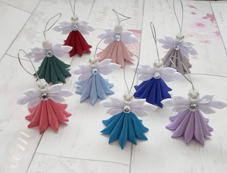 Kanzashi Angel, Christmas Angel , Christmas Angel Decorations - Etsy