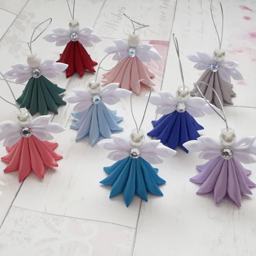 Kanzashi Angel, Christmas Angel , Christmas Angel Decorations - Etsy