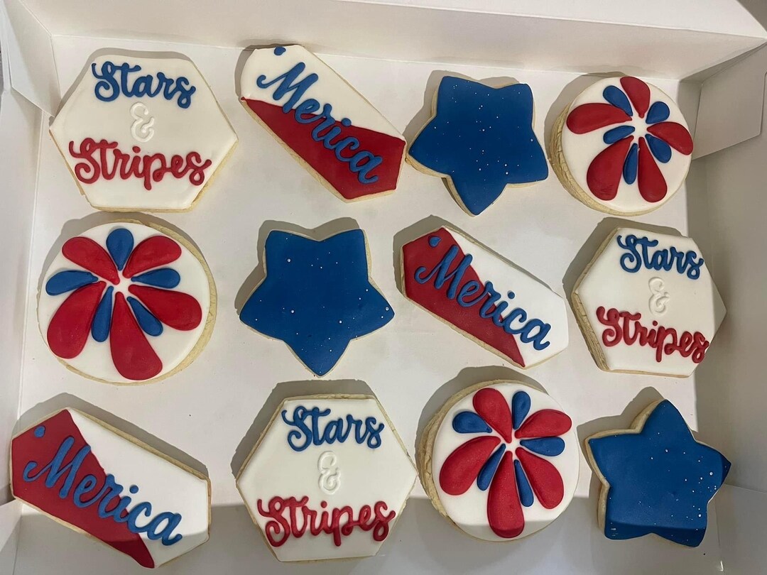 America Themed Iced Cookies, 4th of July, Memorial Day, President’s Day ...