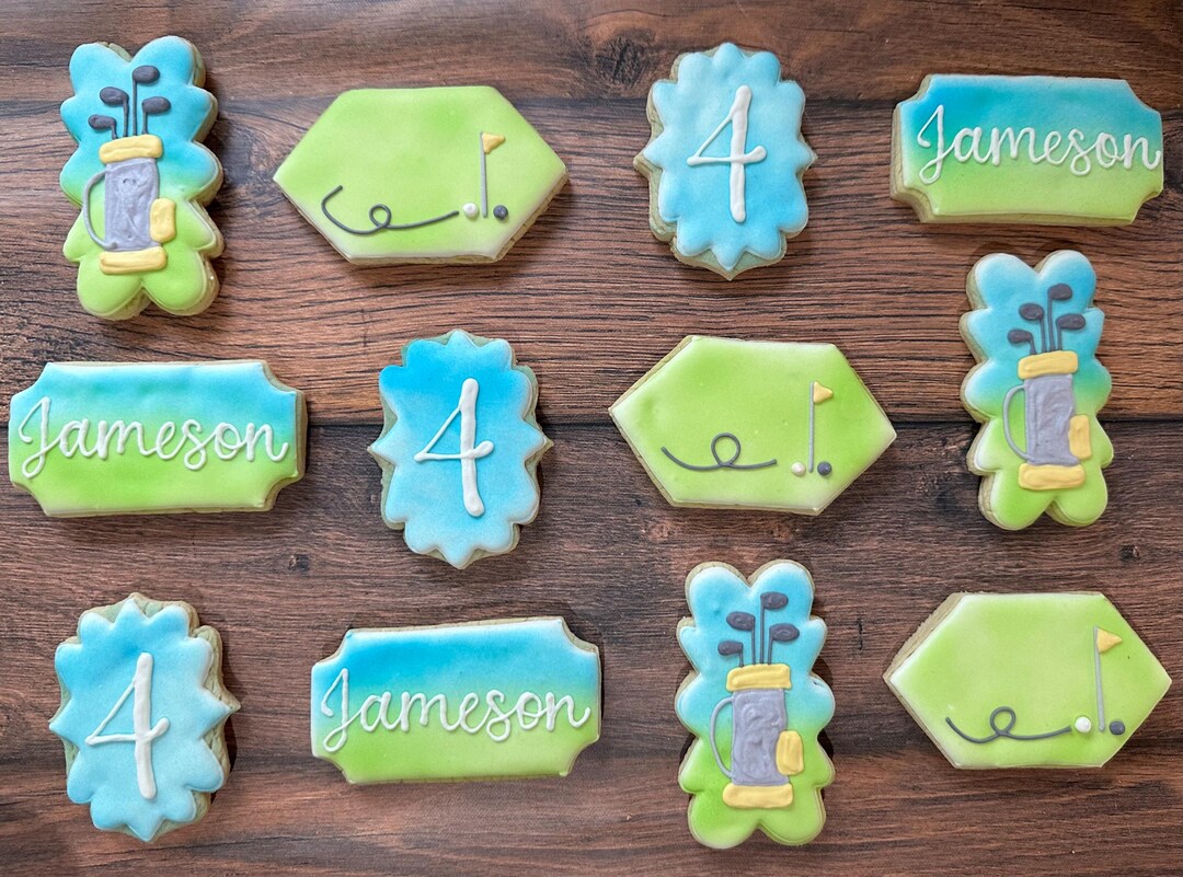 Golf Birthday Cookies/golf Team Cookies/over the Hill/ Customizable ...