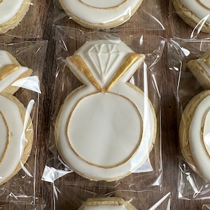 Decorated Ring Cookies, Engagement Party, Bridal Party, Iced Ring ...