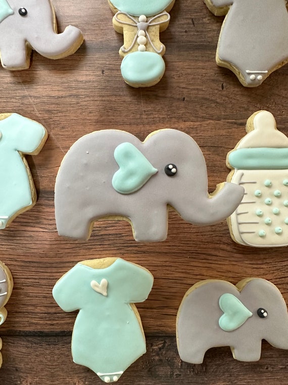 Elephant Shaped Cookies Sweet Baby Elephants (24 Cookies)