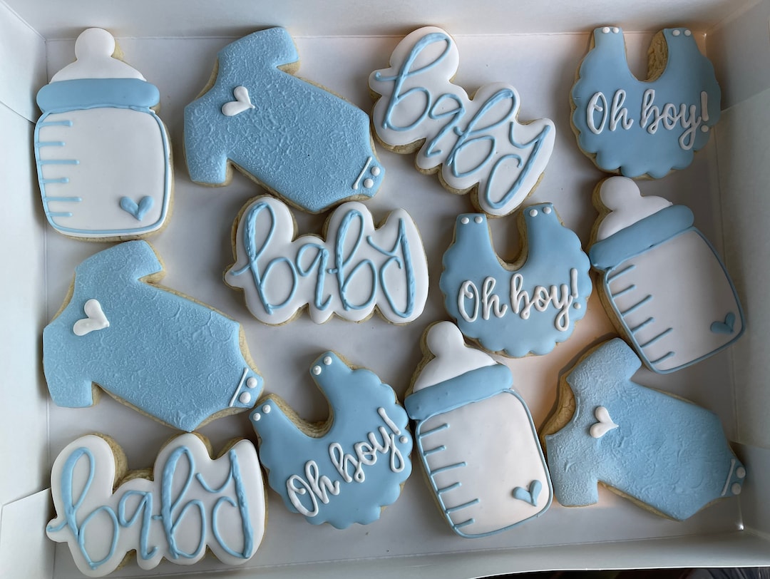 Boy Baby Shower Cookies- TWELVE (12) Cookies - Etsy