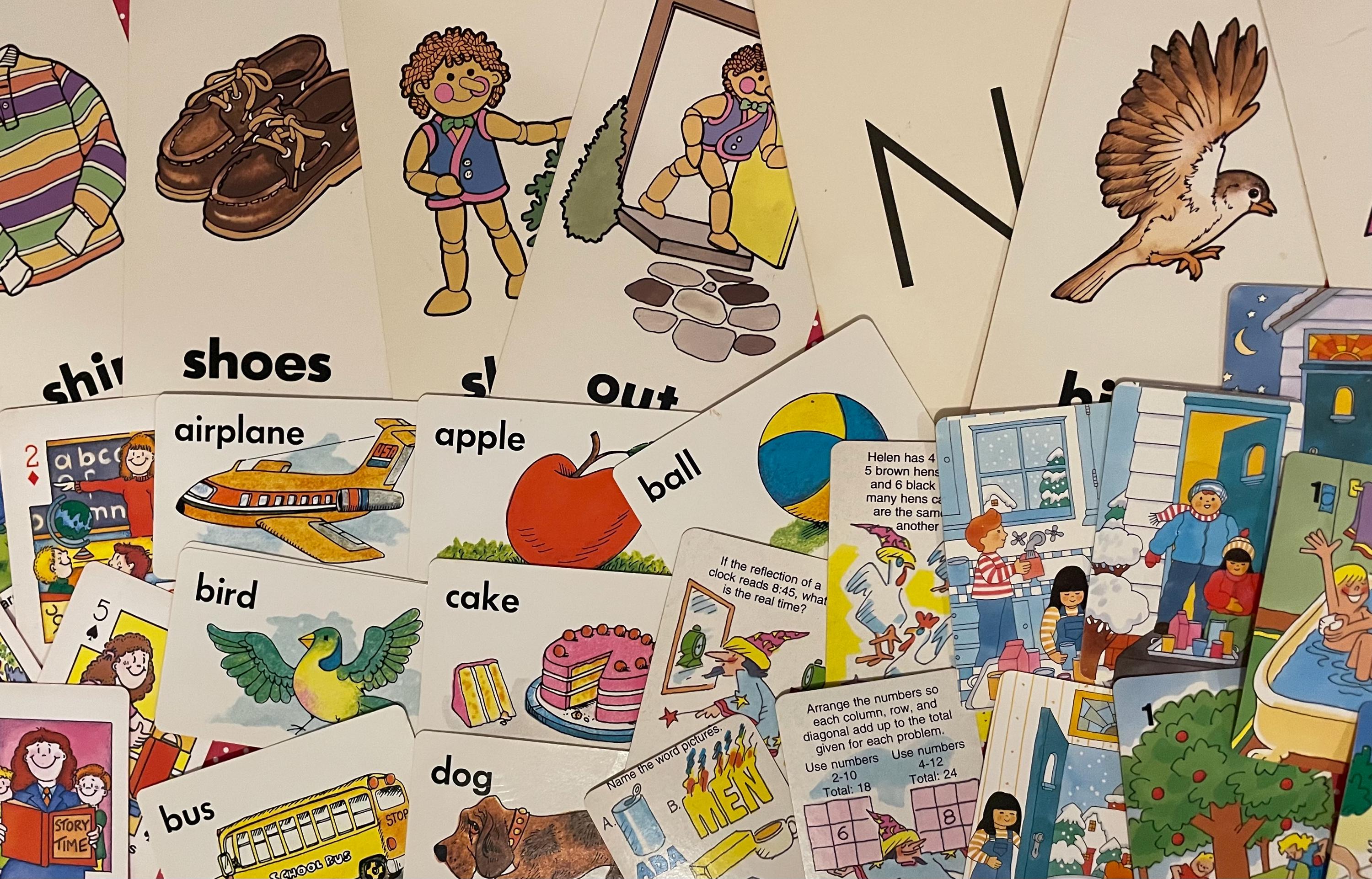 Vintage Flash Cards/children's Game Cards for Junk Journals and ...