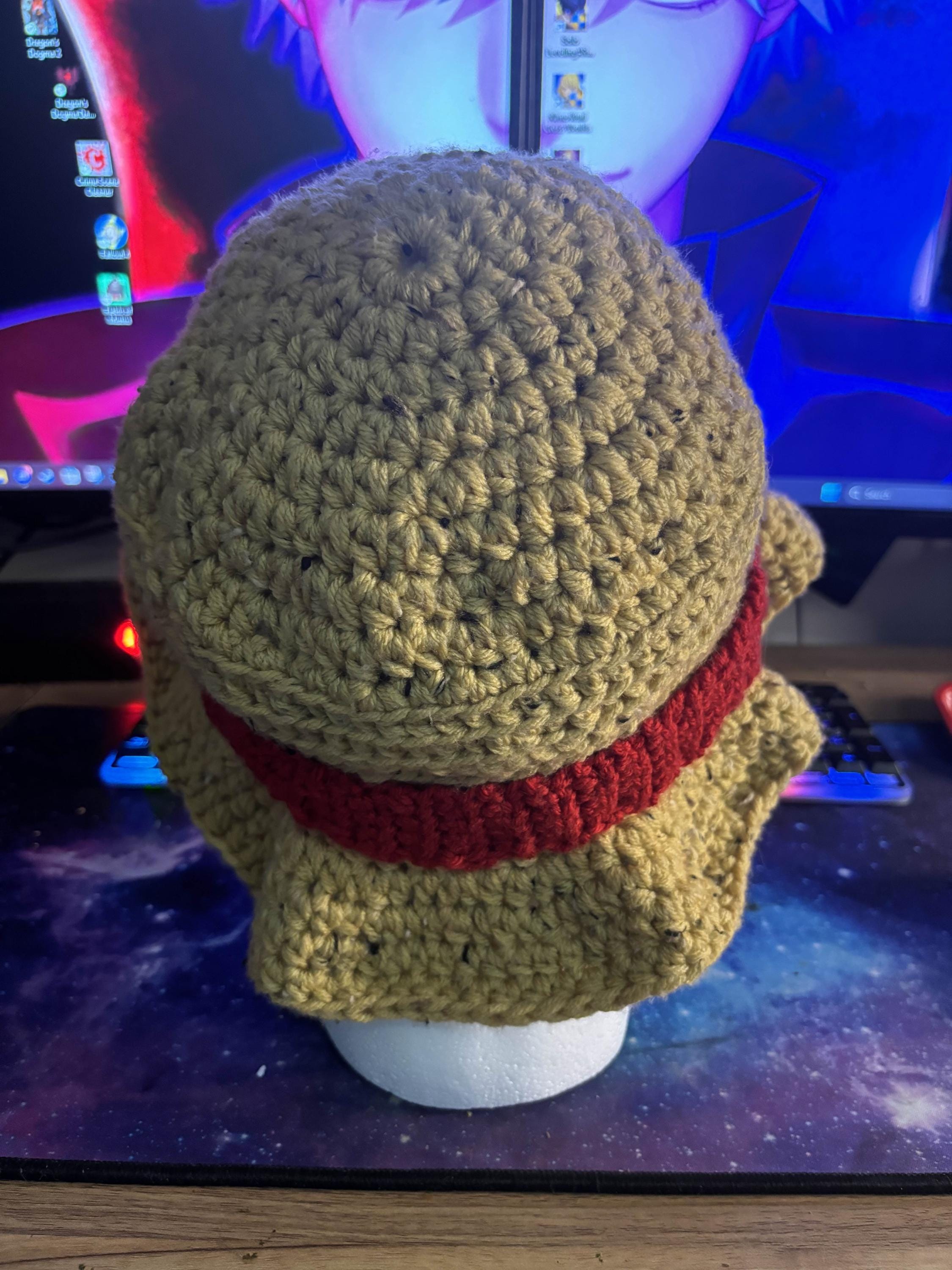 Luffy Hat, One Piece Hat, Straw Hat, Crocheted Anime Bucket Hat - Etsy