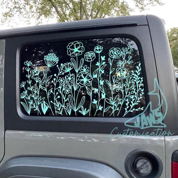 Window Decals Wildflower - Etsy