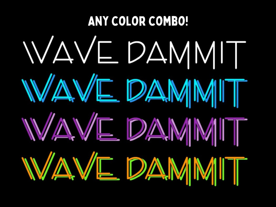 Custom "wave Dammit" Decals| Fits Jeep Wrangler, Suv's, 4x4, Offroad ...