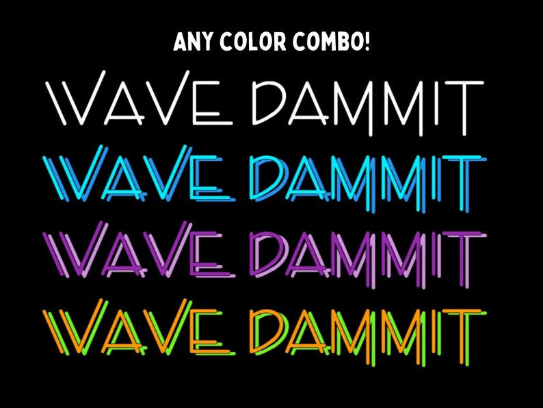 Custom wave Dammit Decals Fits Jeep Wrangler - Etsy